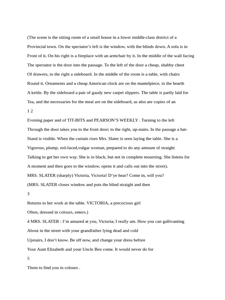 The Dear Departed Play Script | PDF