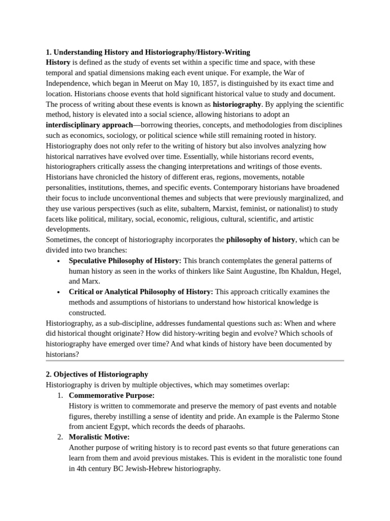 Philosophy of History Overview | PDF | Historiography | Historian