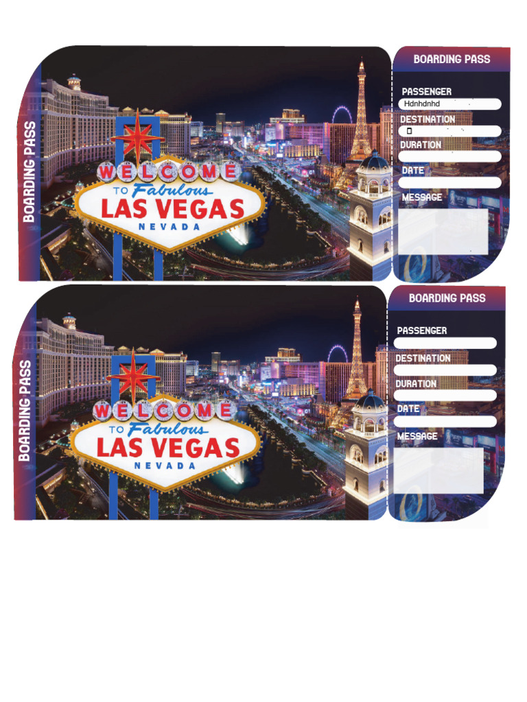 Ticket LAS VEGAS Editable | PDF
