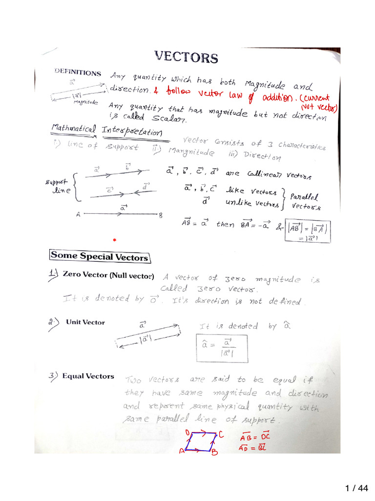 L - Vectors 6 | PDF