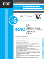 Class 9 Imo 4 Years Sample Paper | PDF | Area | Mathematics