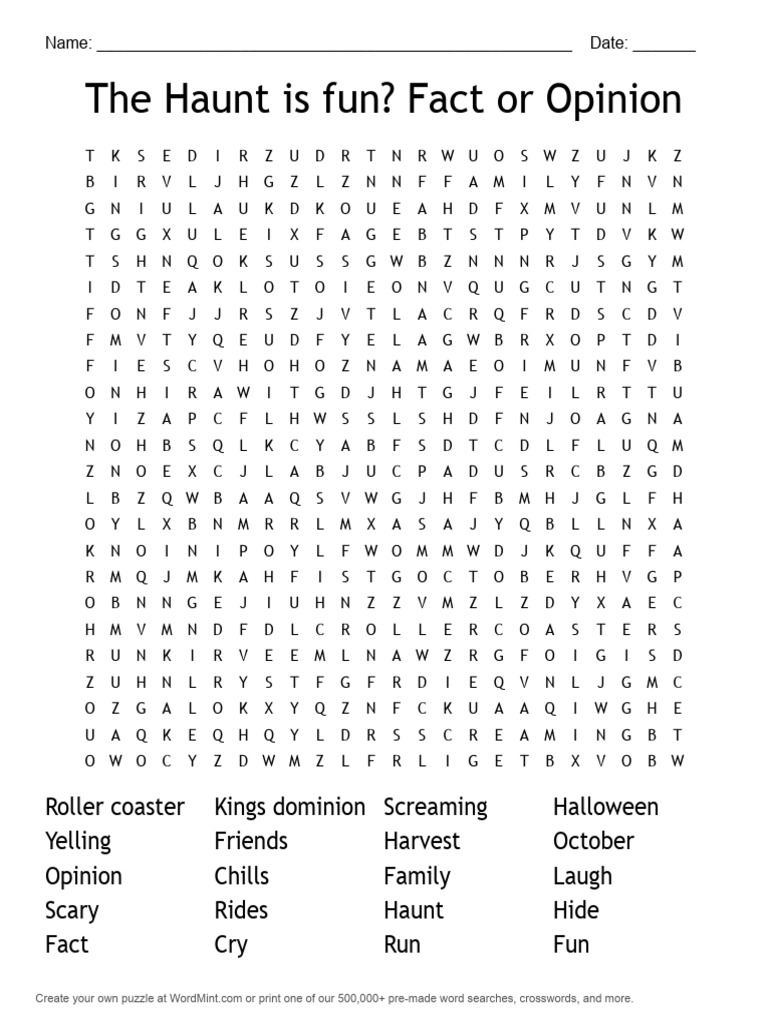 Fun vs. Scary: The Haunt Puzzle | PDF | Puzzles | Word Puzzles