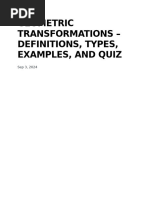 Geometric Transformations in Real Life | PDF | Geometry | Mathematical ...