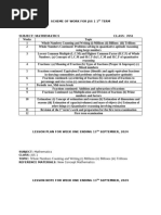 MATHEMATICS Lesson Note JSS 1 | PDF | Numbers | Mathematics