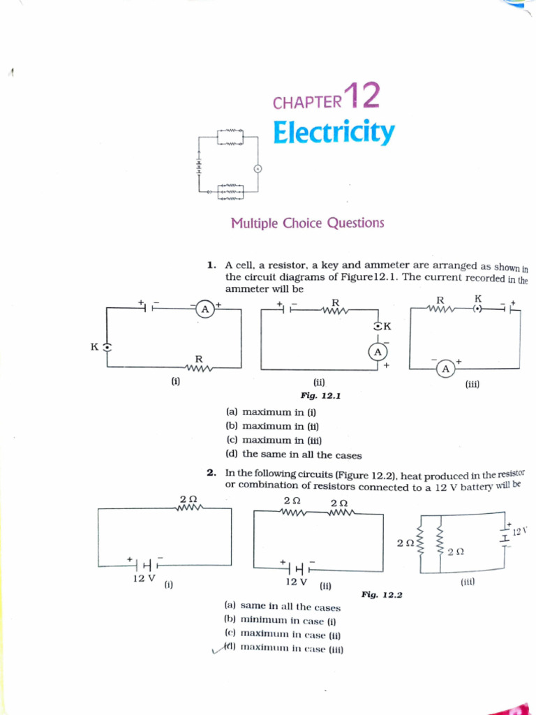 Assignment, Electricity by Shalini Sharma | PDF | Series And Parallel ...