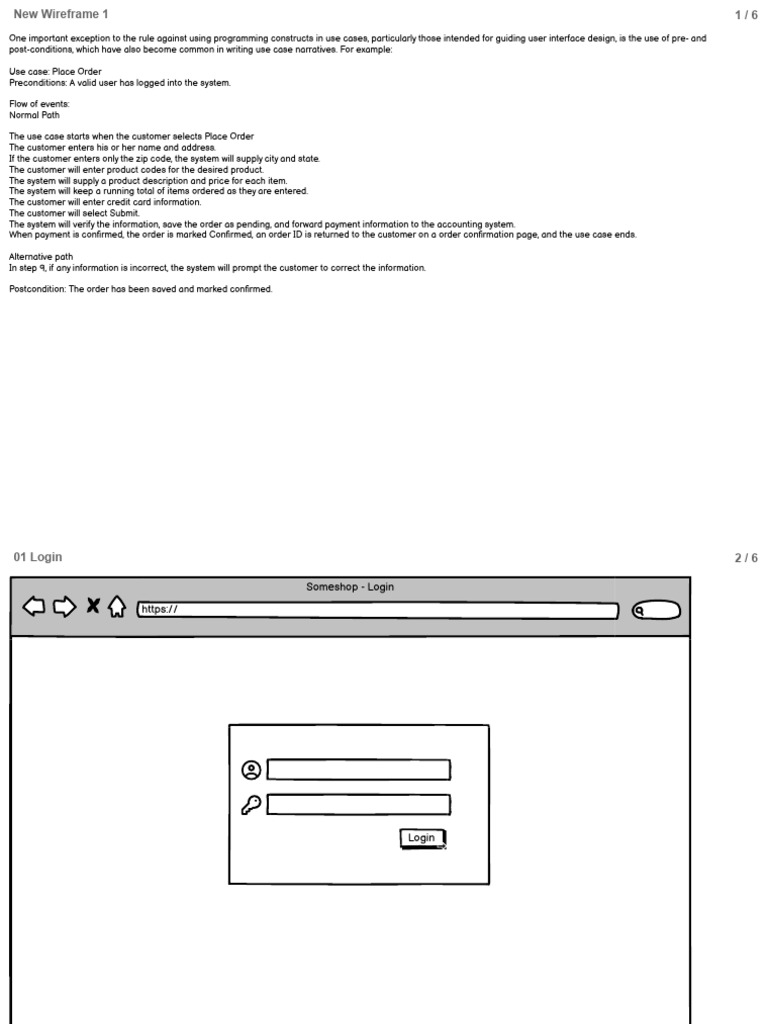 Wireframe | PDF | Login | Computing