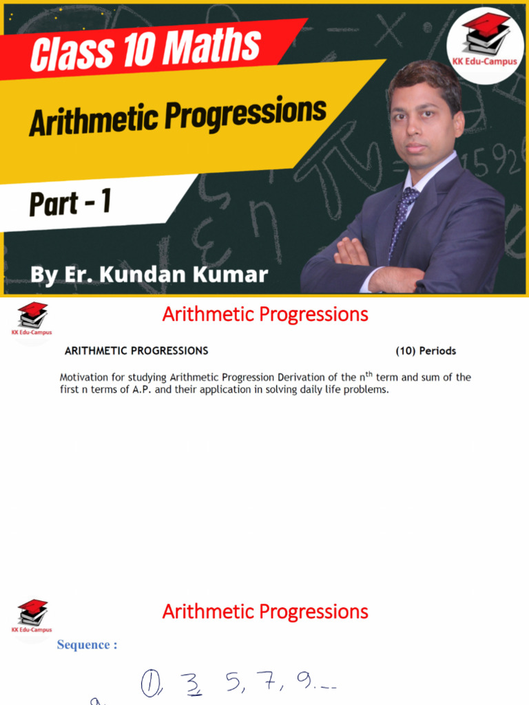 Class 10 - Arithmetic Progressions | PDF