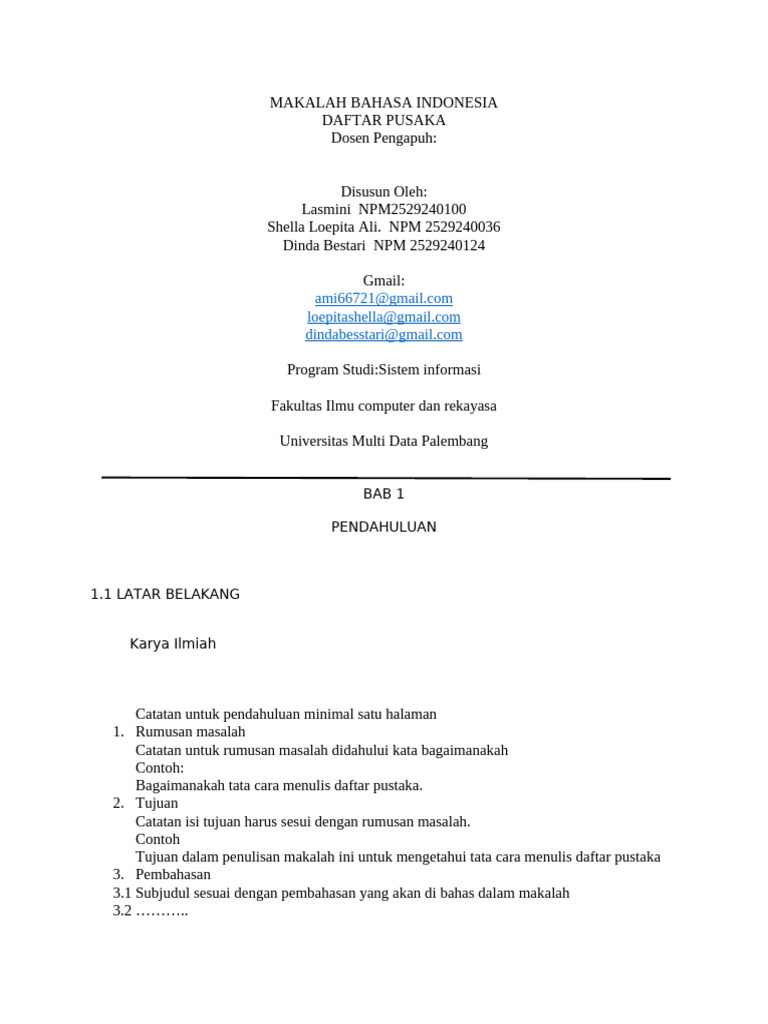 Panduan Penulisan Daftar Pustaka | PDF