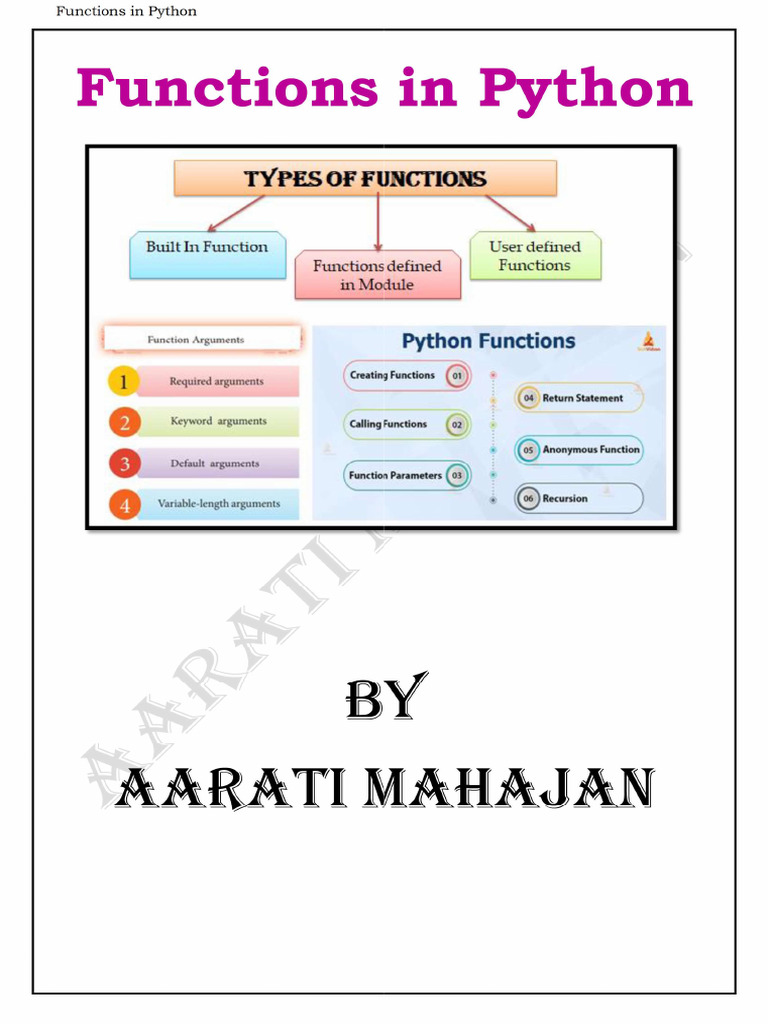 Python Functions v1 1 | PDF
