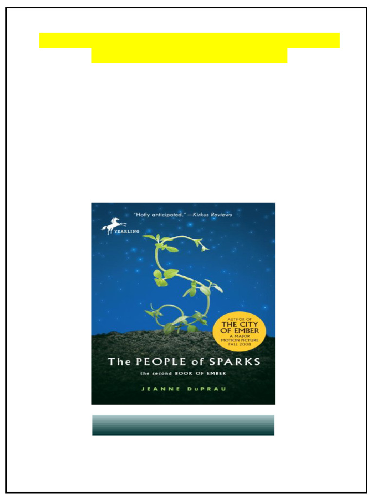 The People of Sparks Books of Ember First Edition Jeanne Duprau Online ...