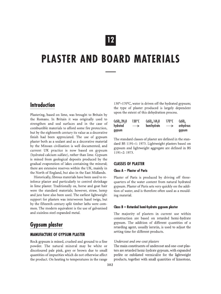 Plaster & Board Materials | PDF