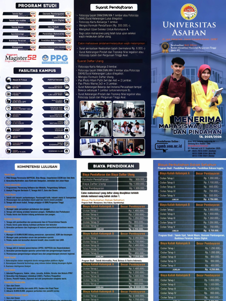 Brosur PMB Una Ta. 20252026 | PDF