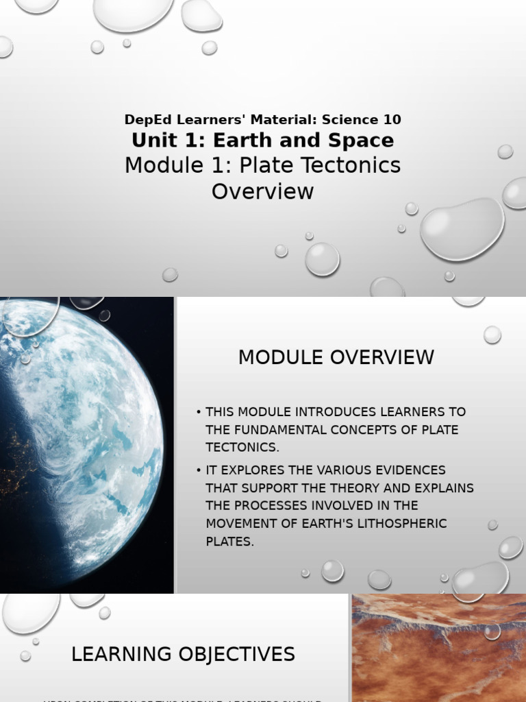 Unit I Module 1 Overview | PDF | Plate Tectonics | Earth Sciences