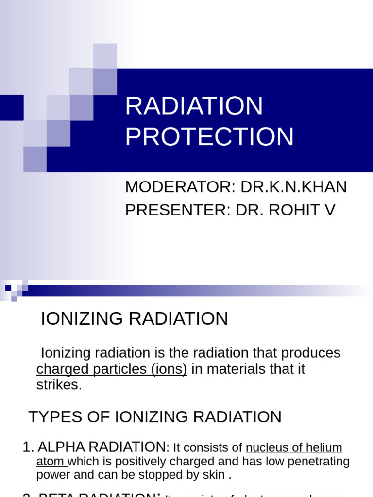 Radiation protectionFINAL2 | PDF | Absorbed Dose | Ionizing Radiation