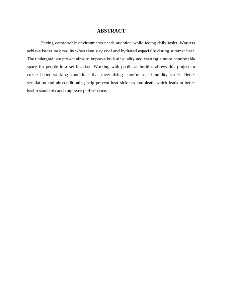 Enhancing Workplace Comfort and Air Quality | PDF