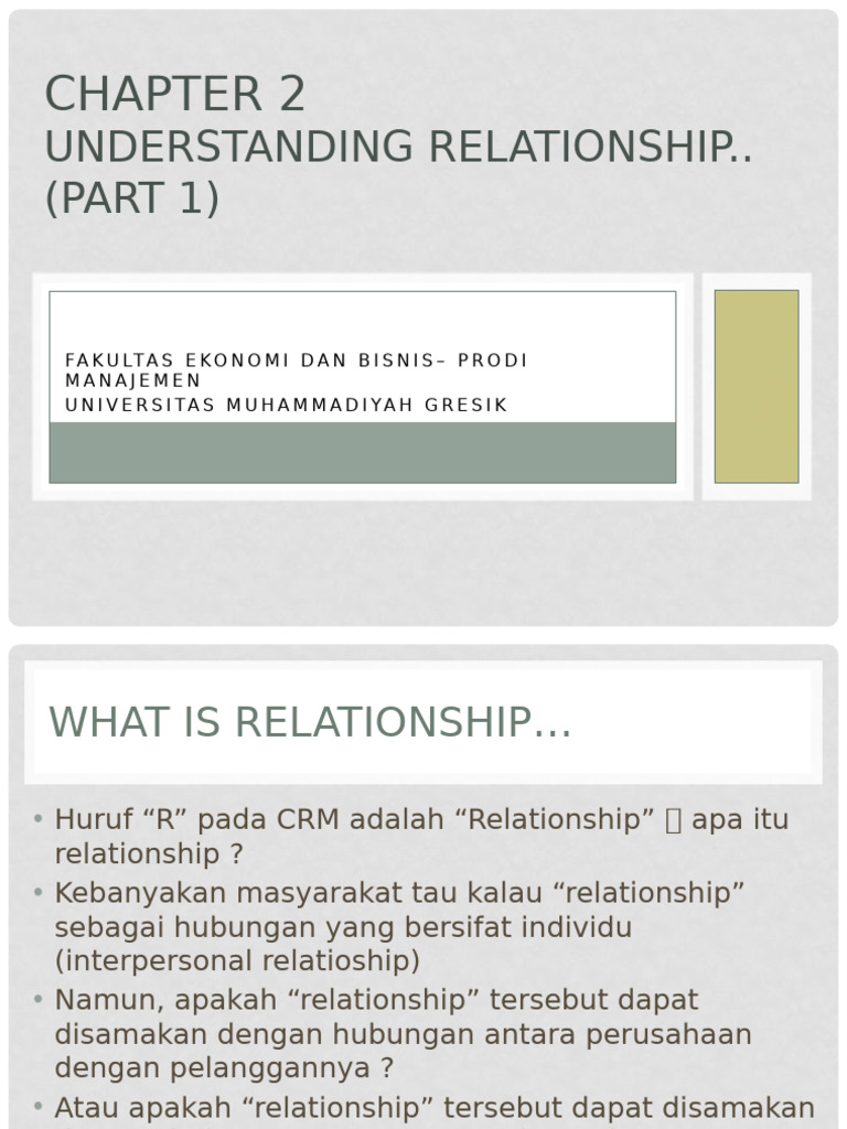 Materi Chapter 2 (Part 1) - CRM | PDF