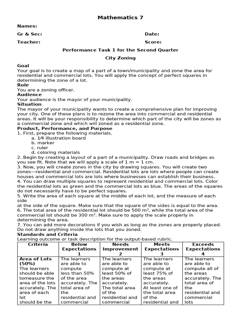 Math 7 Q2 PT 1 | PDF