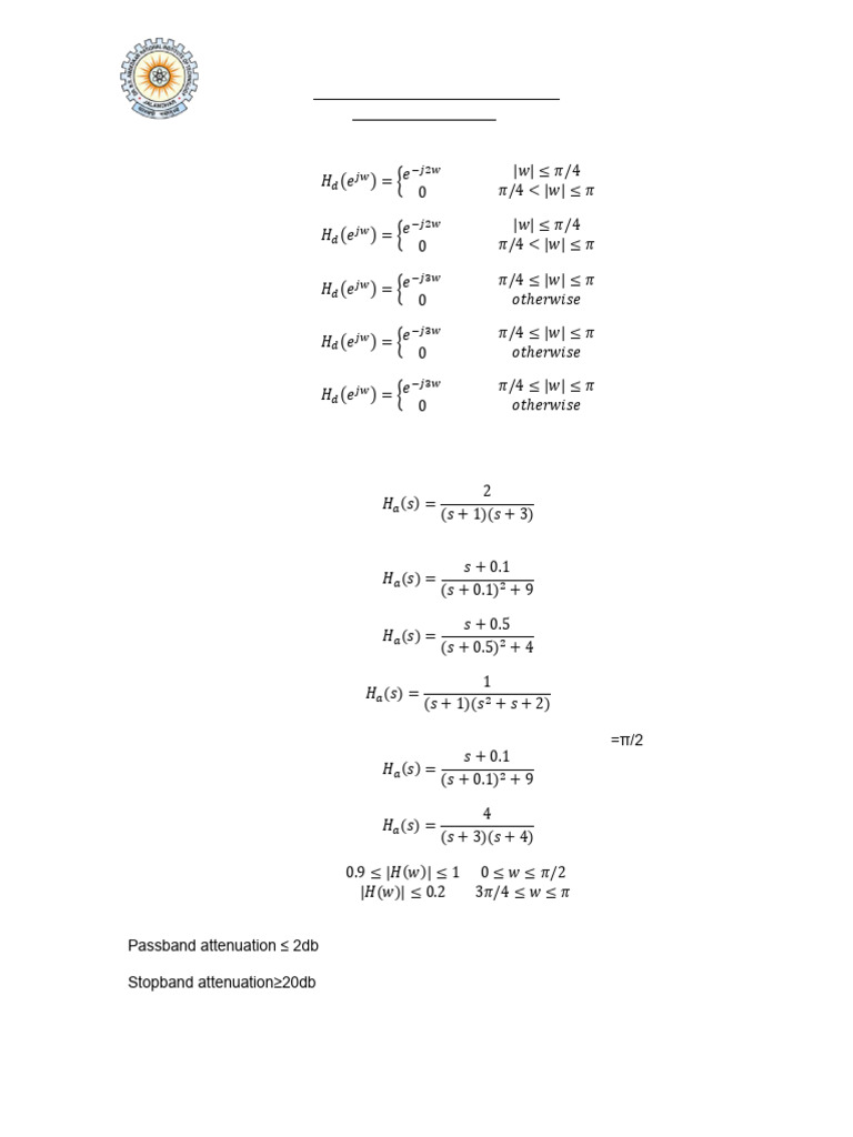 Digital Filter Design Techniques | PDF | Information And Communications ...
