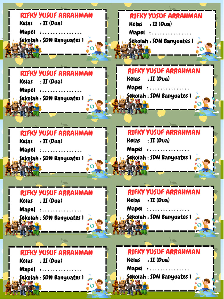 Nama Kelas Mapel - 20250712 - 190621 - 0000 | PDF