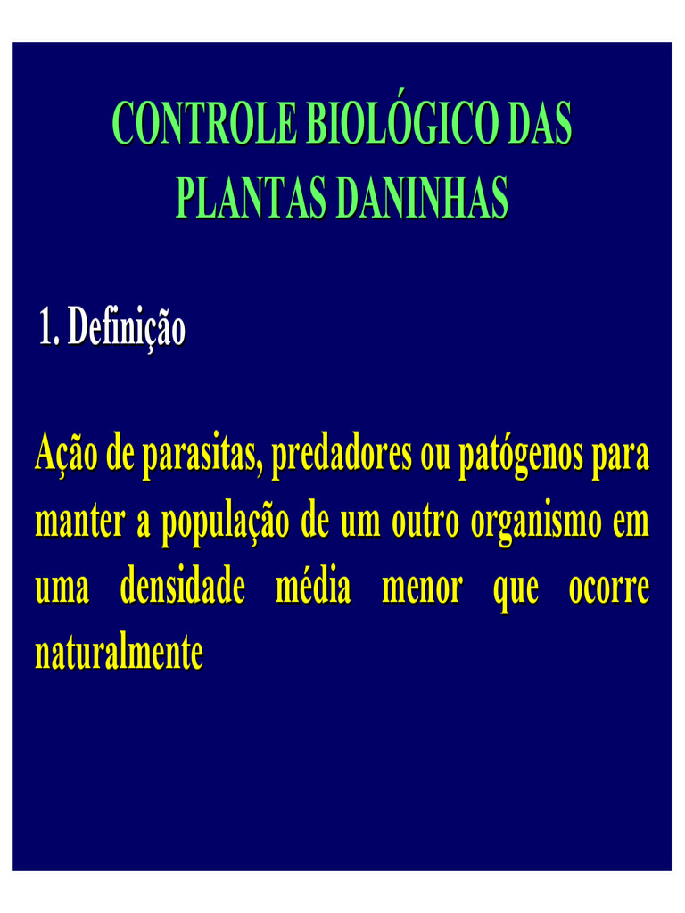 Controle Biologico e Quimico Plantas Daninhas | PDF | Controle ...