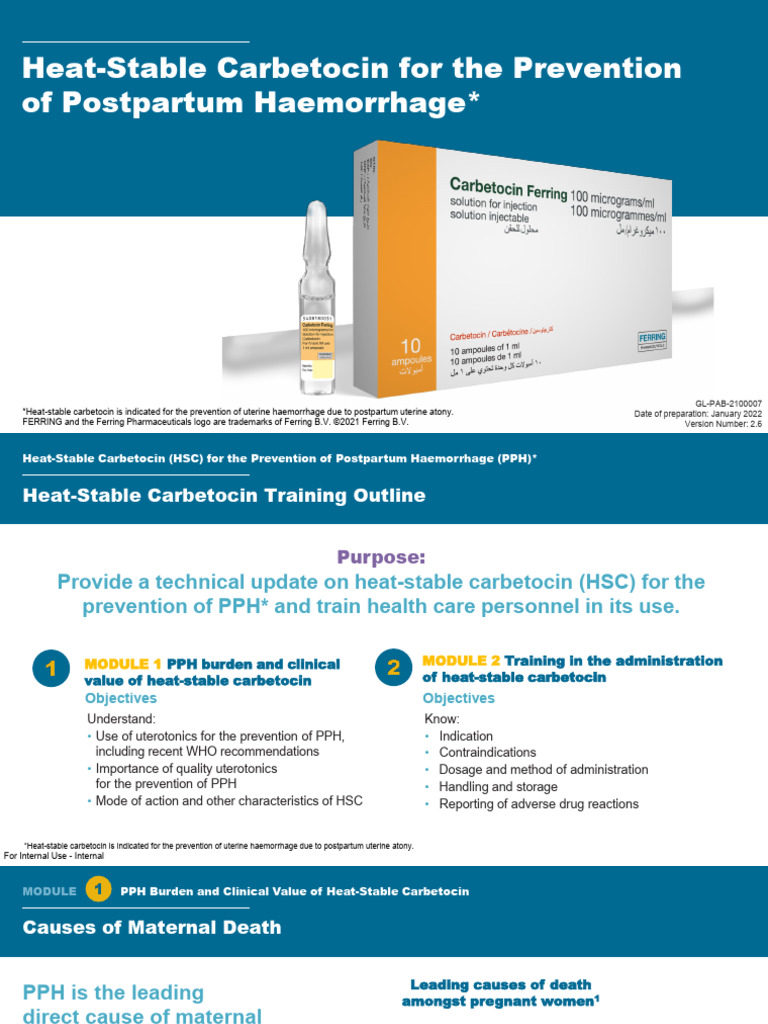 Heat-Stable Carbetocin for PPH Prevention | PDF | Medical Specialties ...