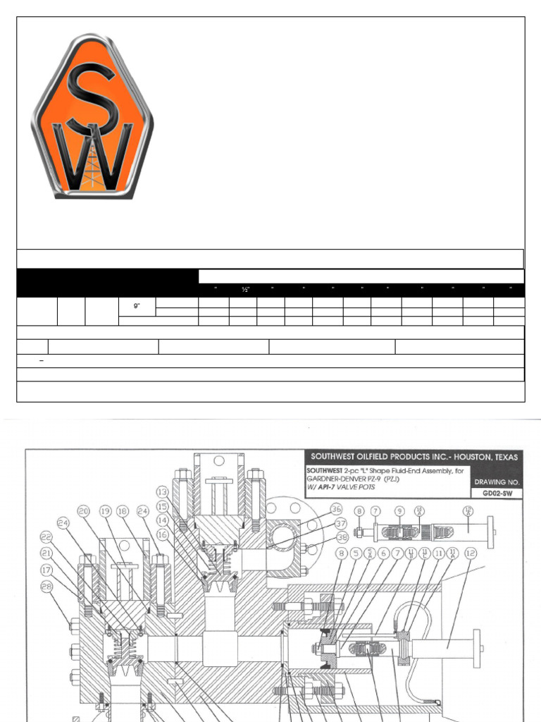 Gardner Denver PZ-9 Pump Specs | PDF | Pump | Screw