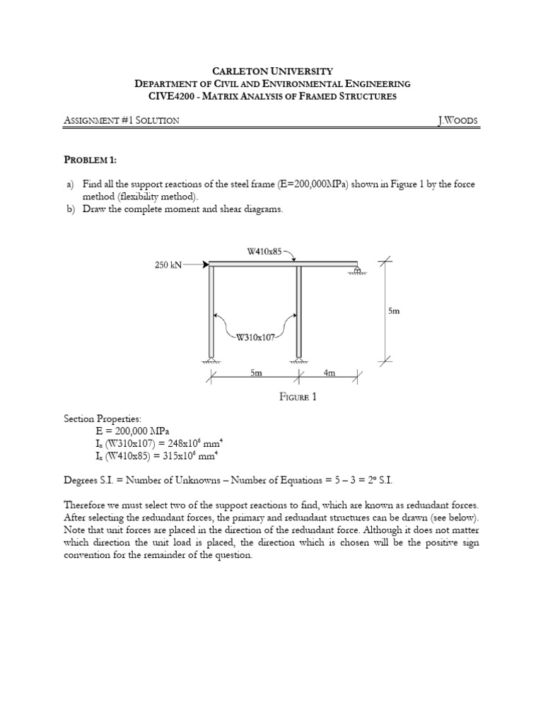 Assignment 1 Solution - 2014 | PDF | Stiffness | Matrix (Mathematics)