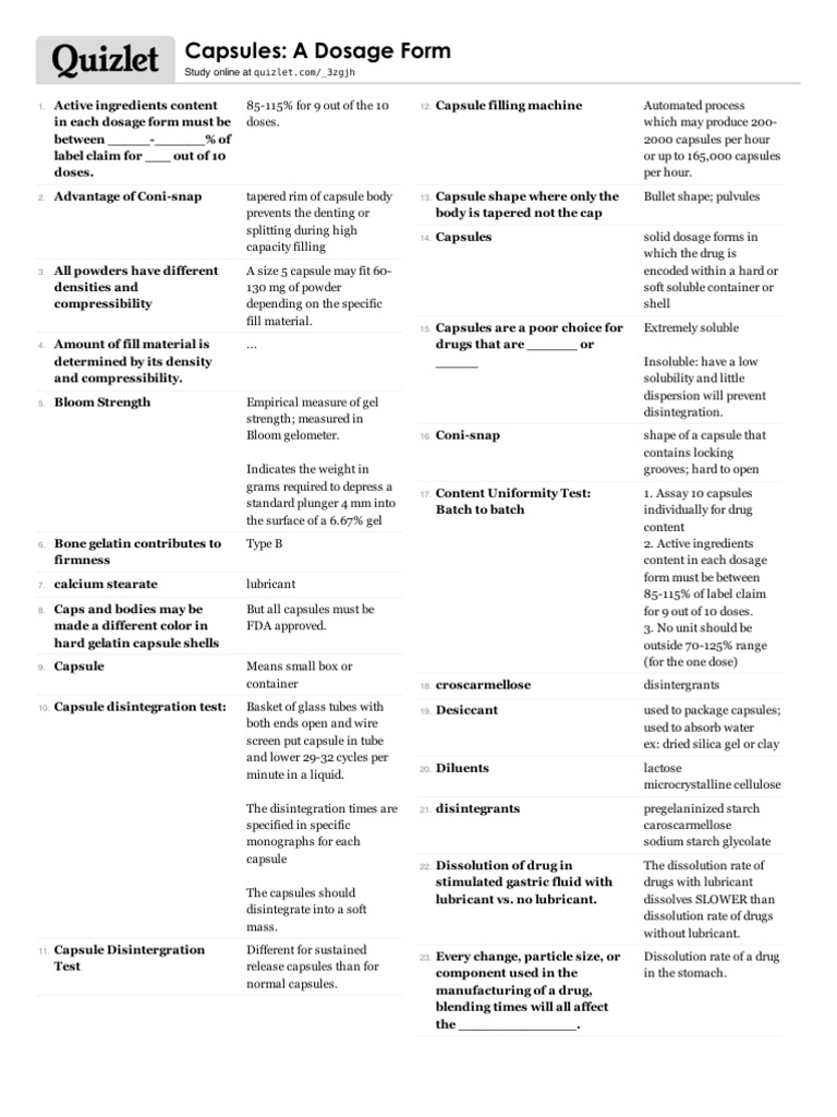 Capsules A Dosage Form | Download Free PDF | Tablet (Pharmacy) | Gelatin