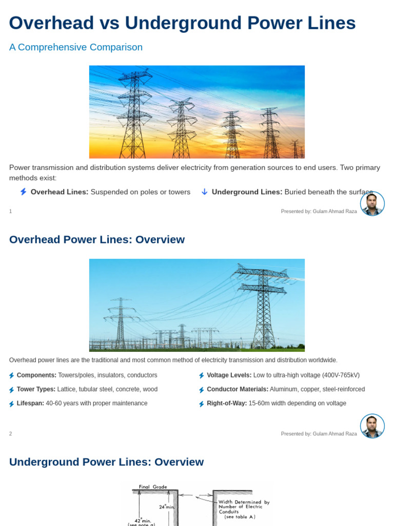 Overhead vs Underground Power Lines | PDF | Electric Power Transmission ...