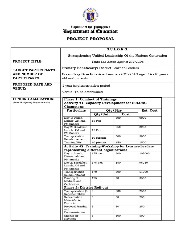Project Proposal Template 1 | PDF