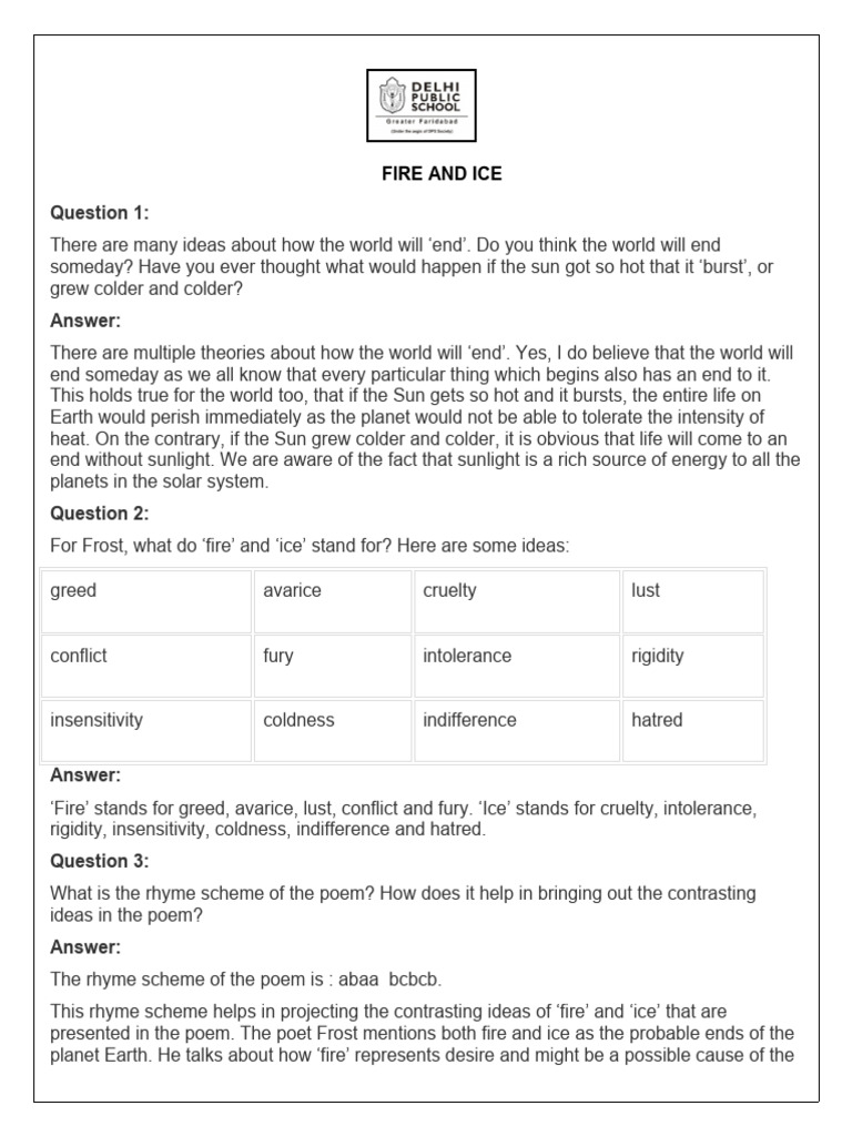 Fire and Ice | PDF