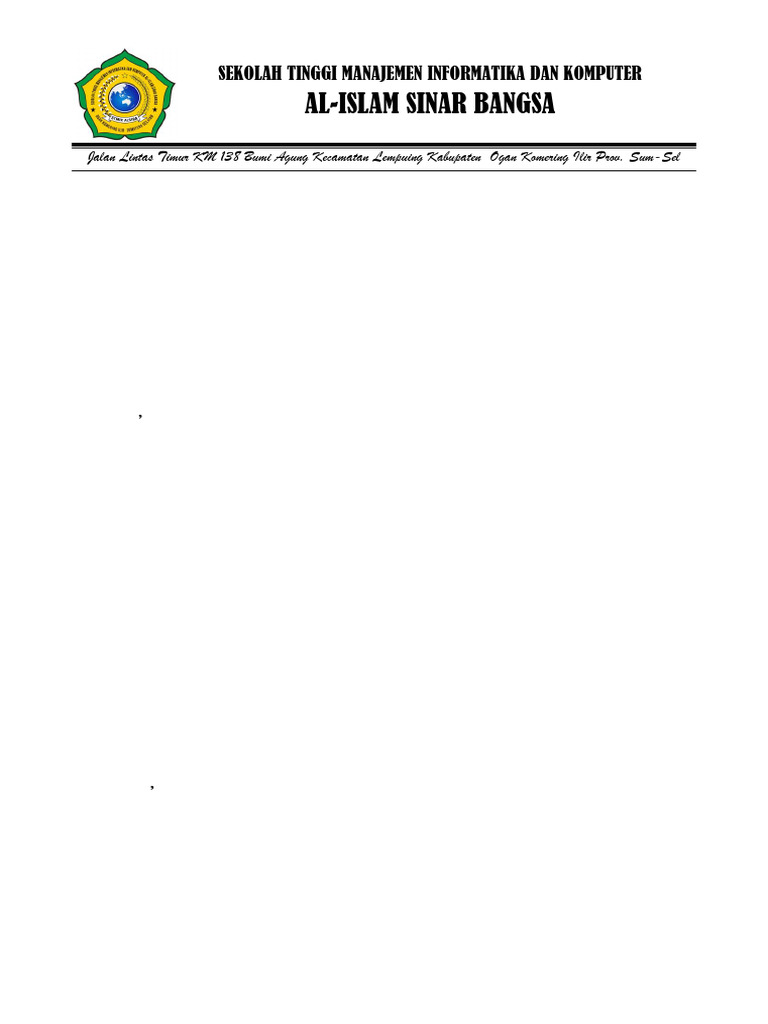Izin Sosialisasi PMB STMIK Al-Islam | PDF
