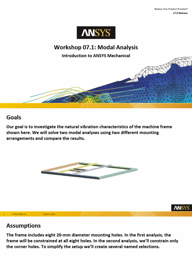Modal Analysis of Machine Frame Setup | PDF
