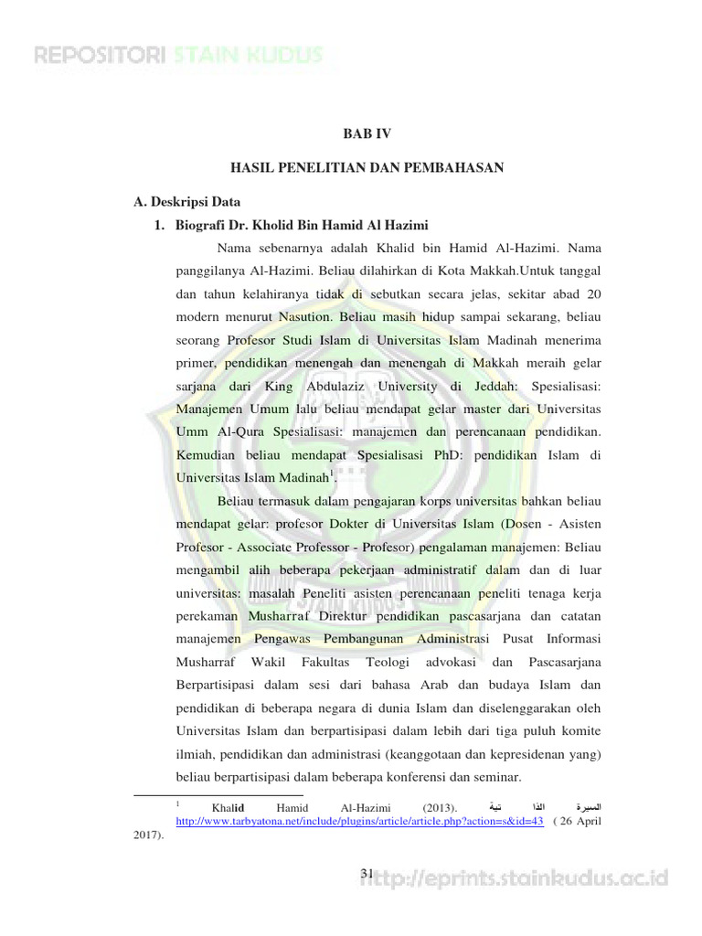 Biografi dan Karya Dr. Kholid Al-Hazimi | PDF