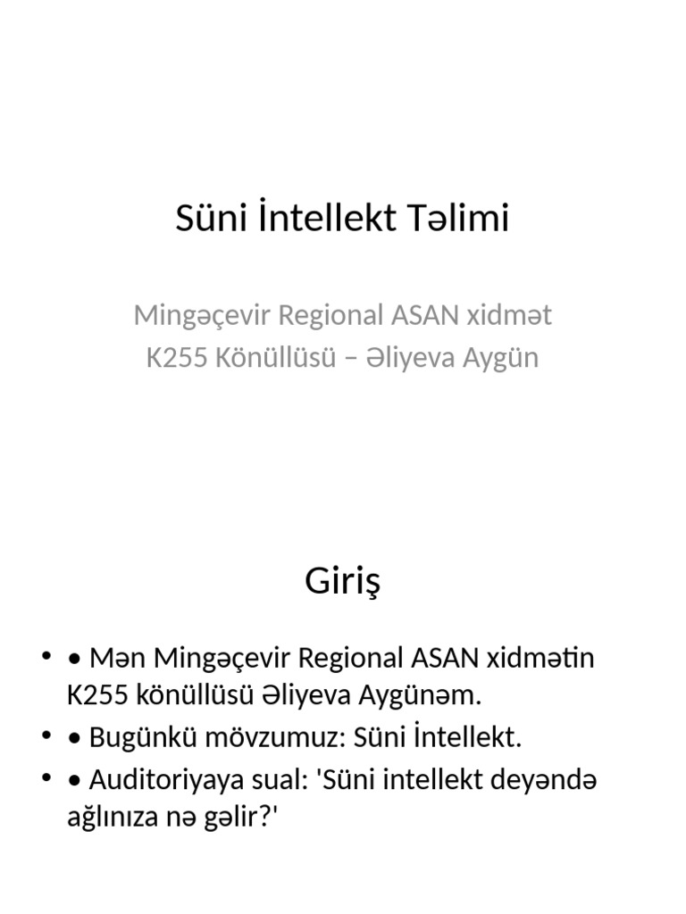 Suni Intellekt Telim Aygun | PDF