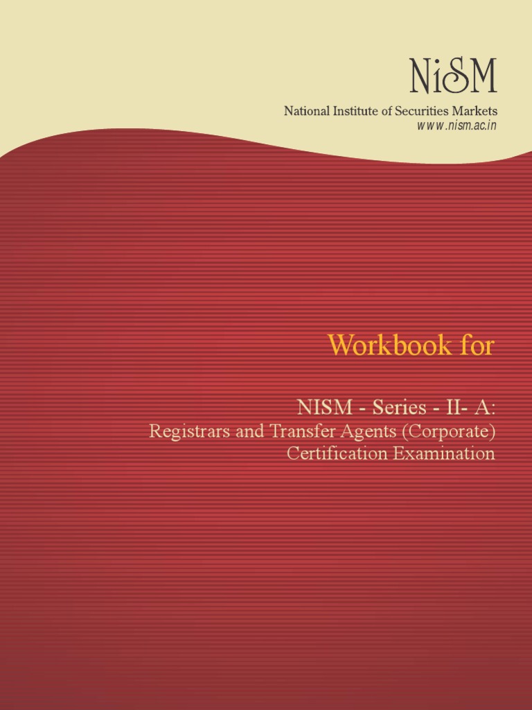 Nism - Series - II - A Registrars and Transfer Agents Corporate ... Nism - Series - II - A Registrars and Transfer Agents Corporate ...