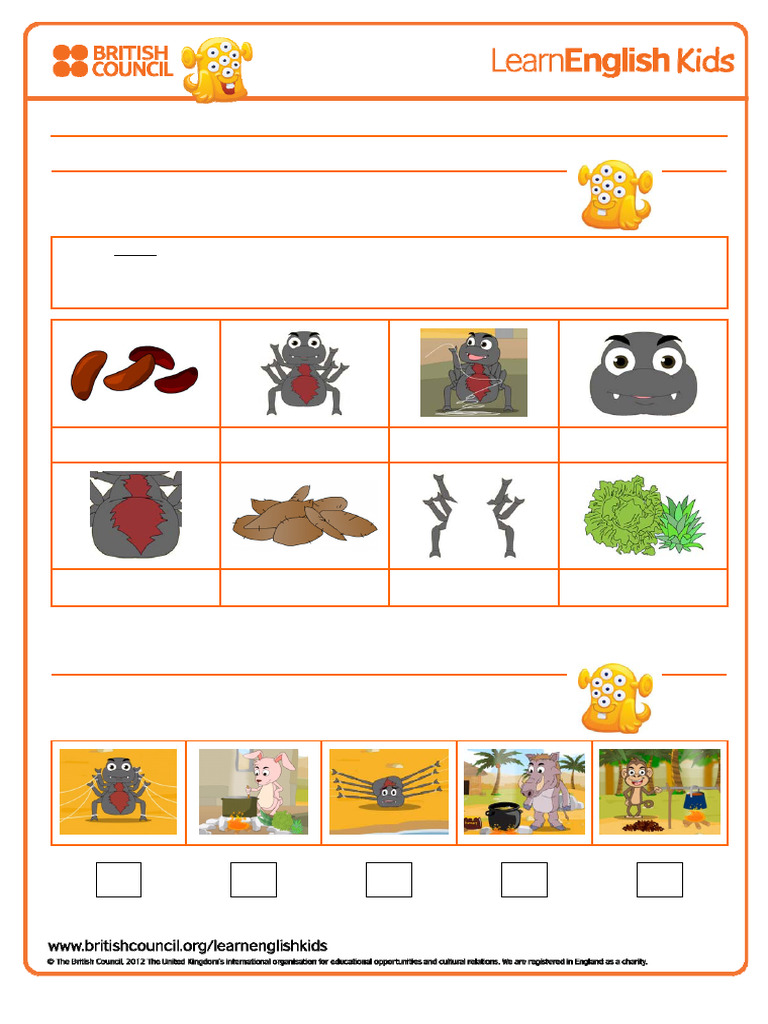 Why Anansi Has Thin Legs! - Worksheet - Answers | PDF
