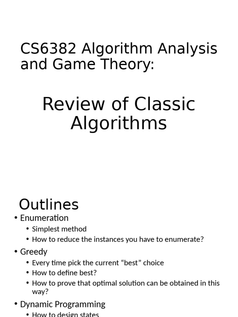 Review of Algorithms | PDF | Mathematical Logic | Computer Programming