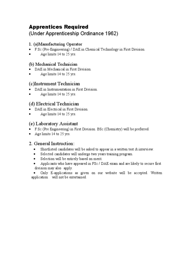 Apprentice Training Program | PDF