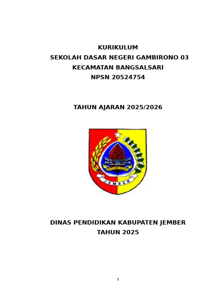 KSP SDN Gambirono 03 - 2025-2026 | PDF