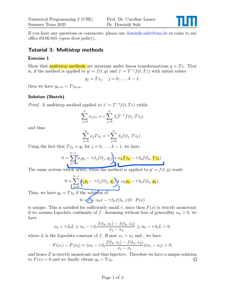 Sheet3 - Solution Numerical Programming 2 | PDF | Equations | Mathematics