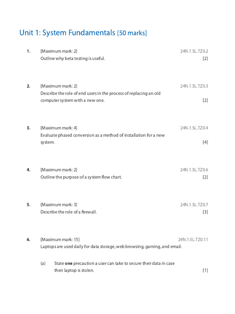 Unit 1 - System Fundamentals Revision | PDF | Computer Network | Information And Communications ...