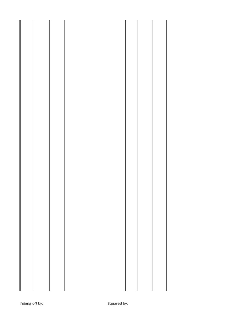 Taking Off Sheet | PDF