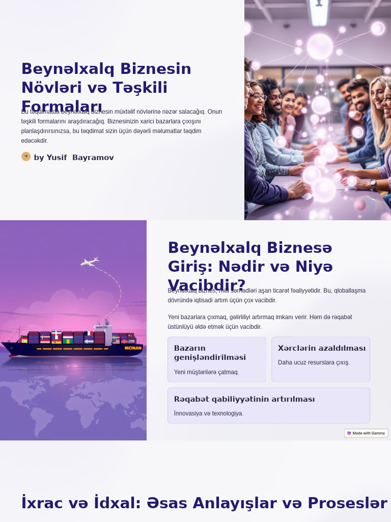 Beynelxalq Biznesin Novleri Ve Teskili Formalari | PDF
