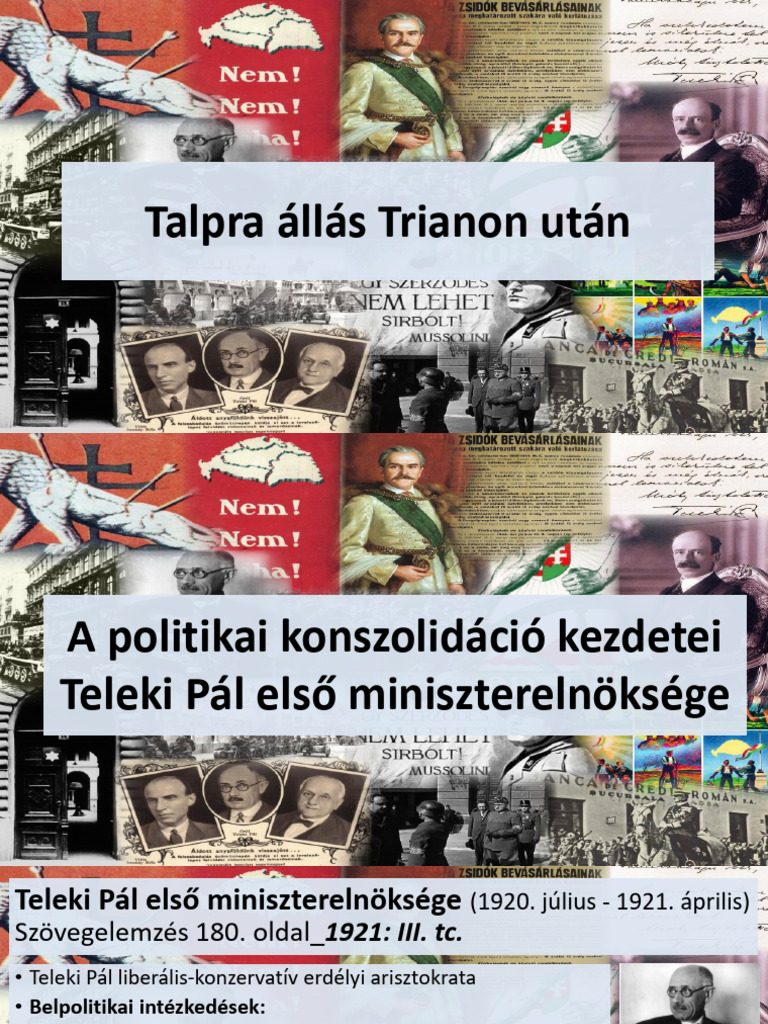 01 - Talpra Állás Trianon Után - 01 - Teleki Pál Első ...