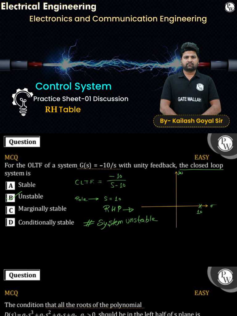 RH Table - Practice Sheet 01 Discussion Notes (By Diptanshu Sir) | PDF
