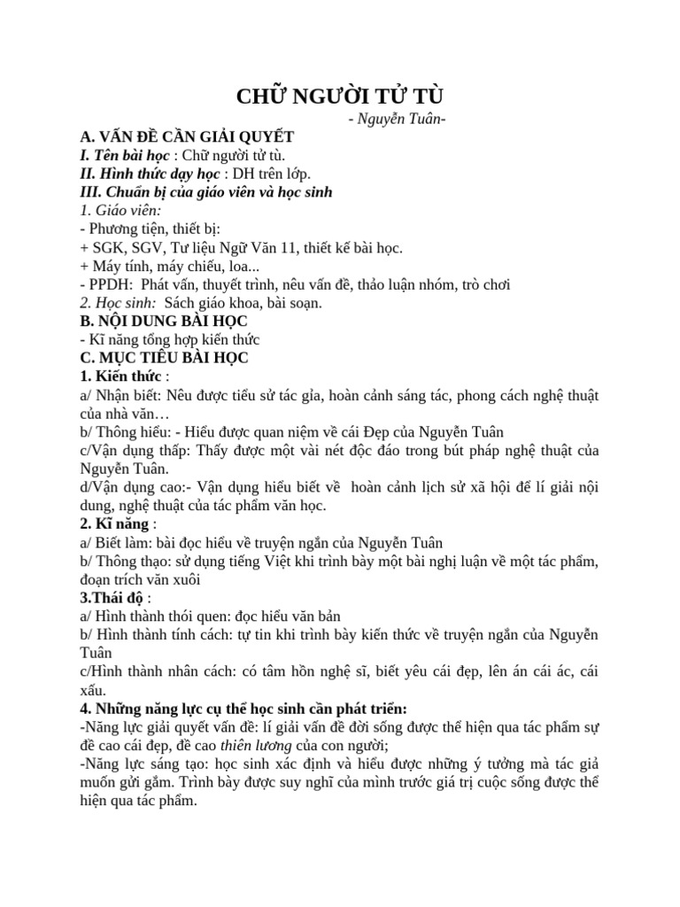 Tuan 11 Chu Nguoi Tu Tu | PDF