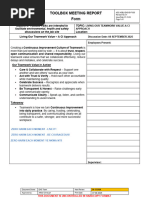 Daily Toolbox Meeting Form | PDF | Occupational Safety And Health ...