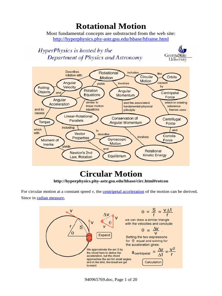 Rotational Motion-Ref (US) | PDF | Rotation Around A Fixed Axis | Torque