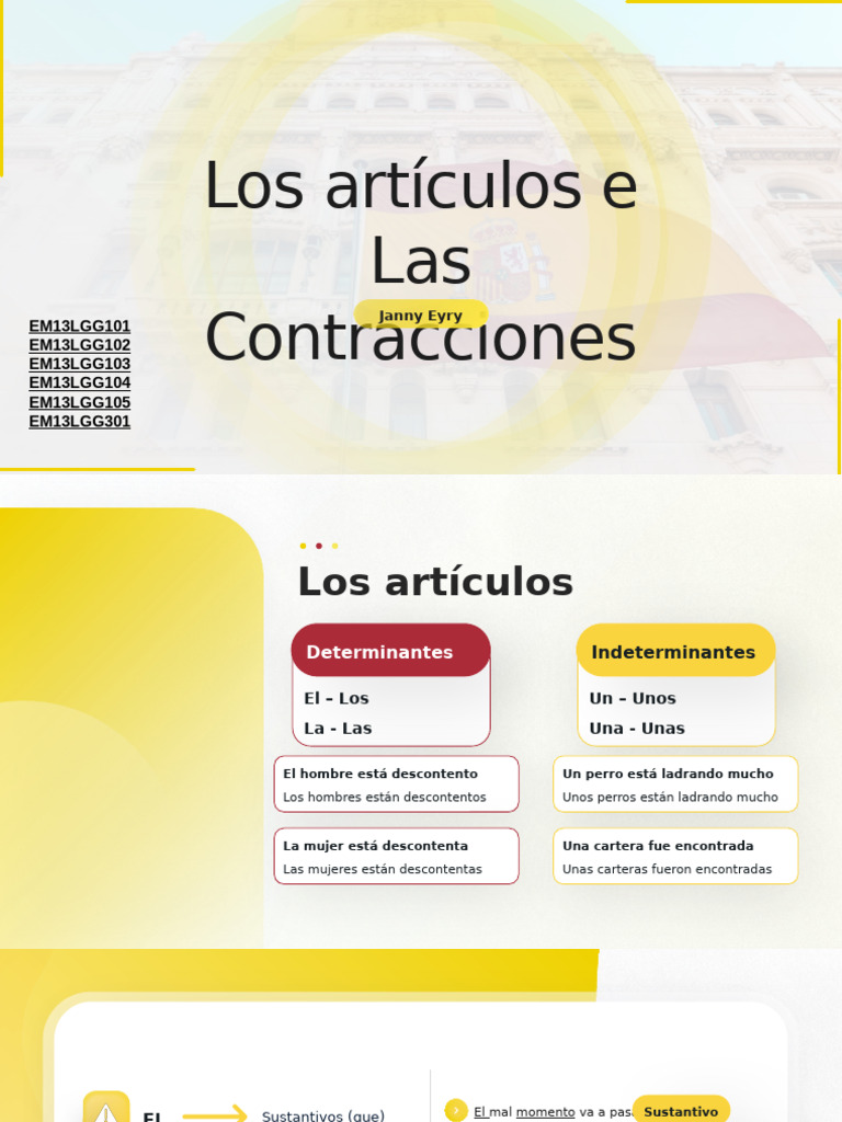 Uso de Artículos y Contracciones en Español | PDF | Adjetivo | Lingüística
